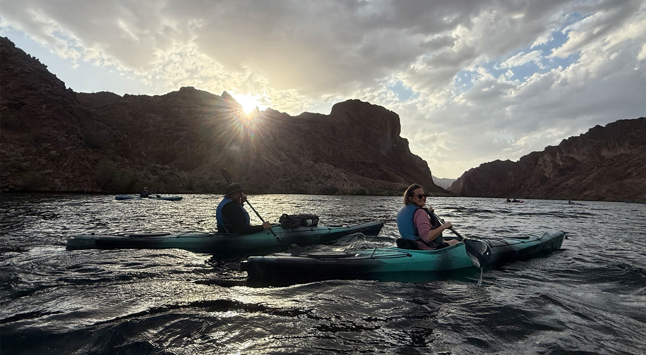 Outdoor Nevada In Real Life Sunset and Twilight Kayak Tour
