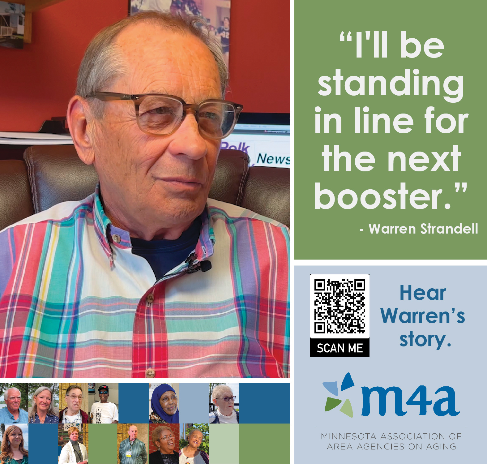 Warren Strandell shares his story in statewide vaccine awareness campaign