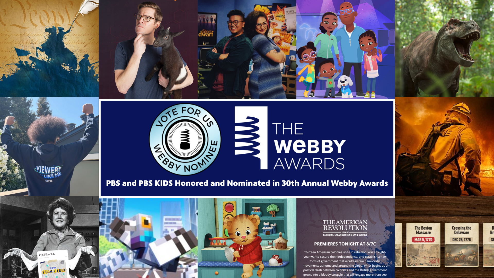 PBS RECOGNIZED WITH 37 WEBBY NOMINATIONS AND 9 HONOREES