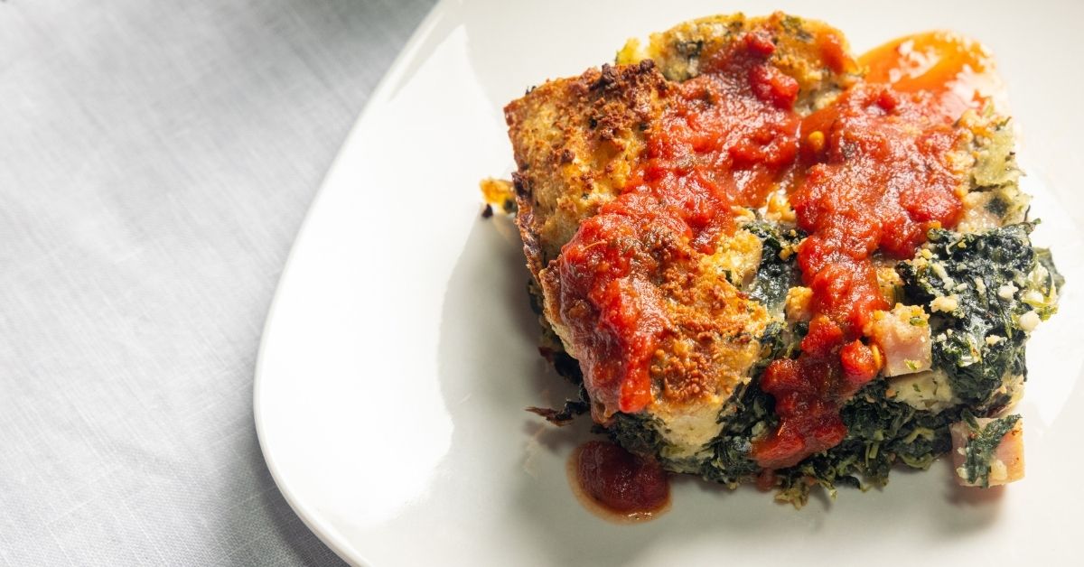 Savory Ham, Cheese and Spinach Bread Pudding | The Key Ingredient with ...