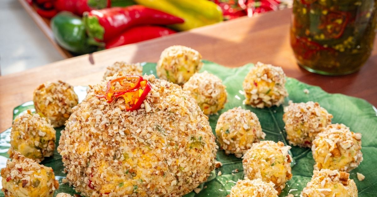 Candied Jalapeño Cheese Ball | The Key Ingredient with Sheri Castle
