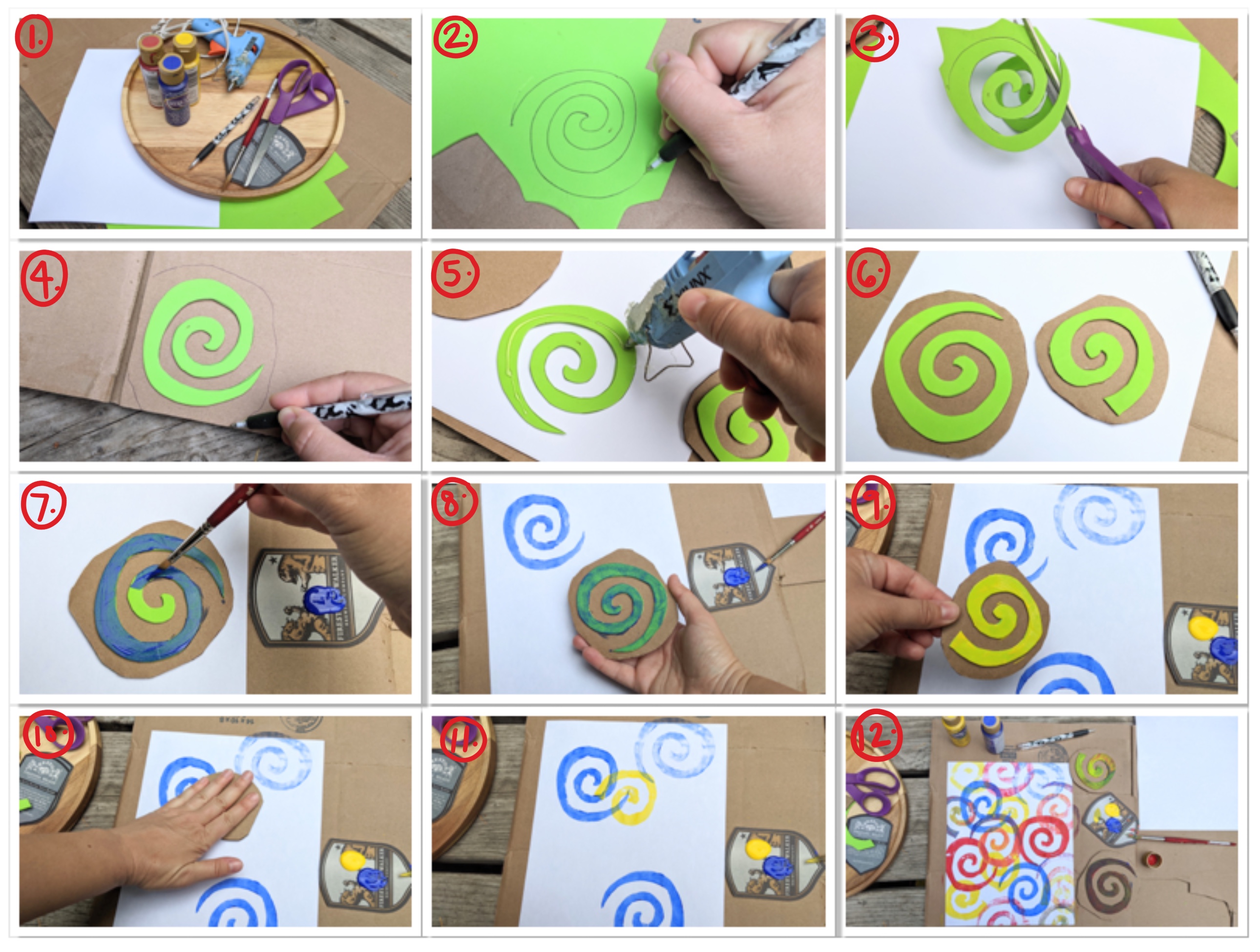 Printmaking with Foam Stamps