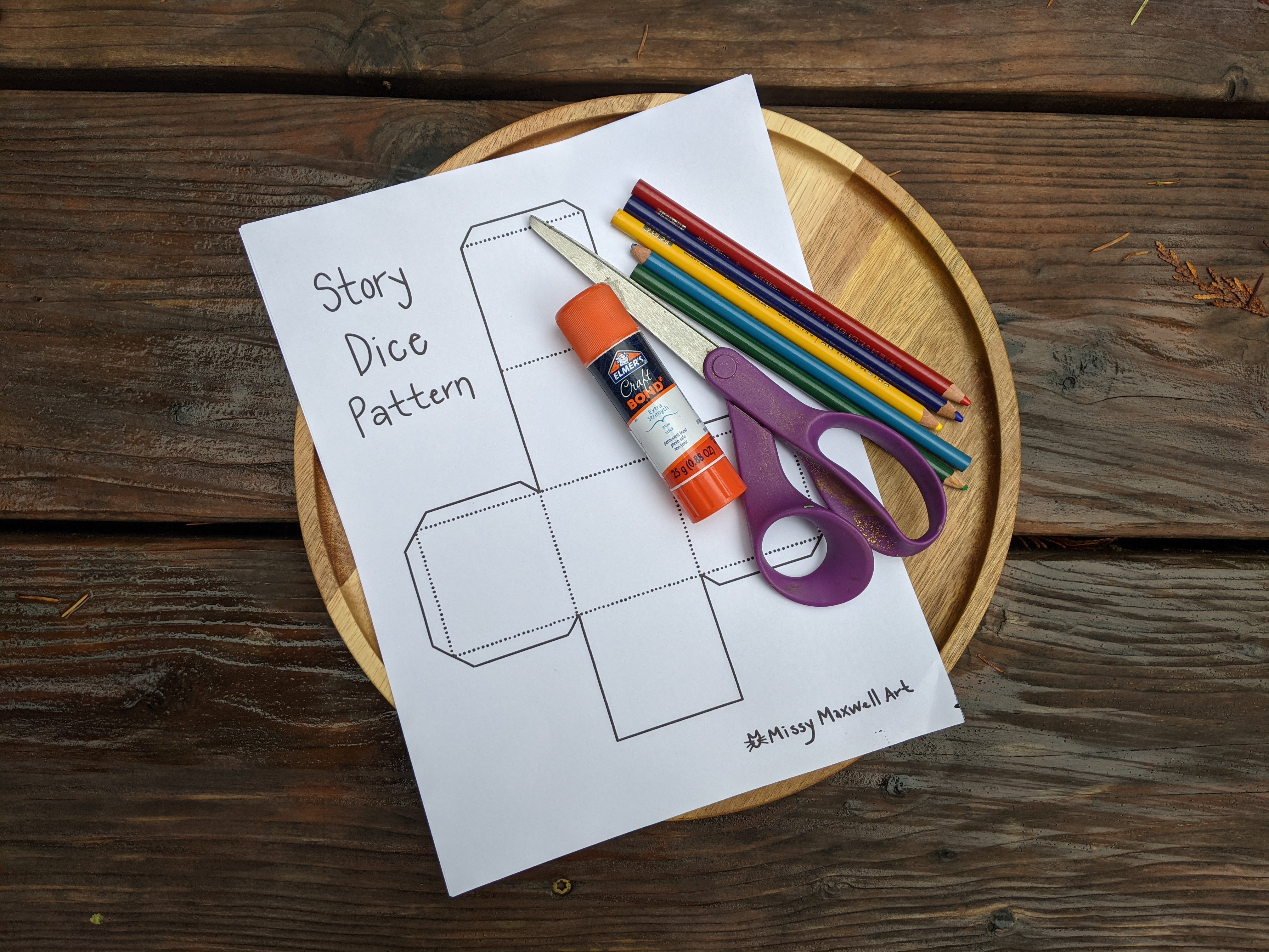DIY Story Dice Paper Craft for Kids
