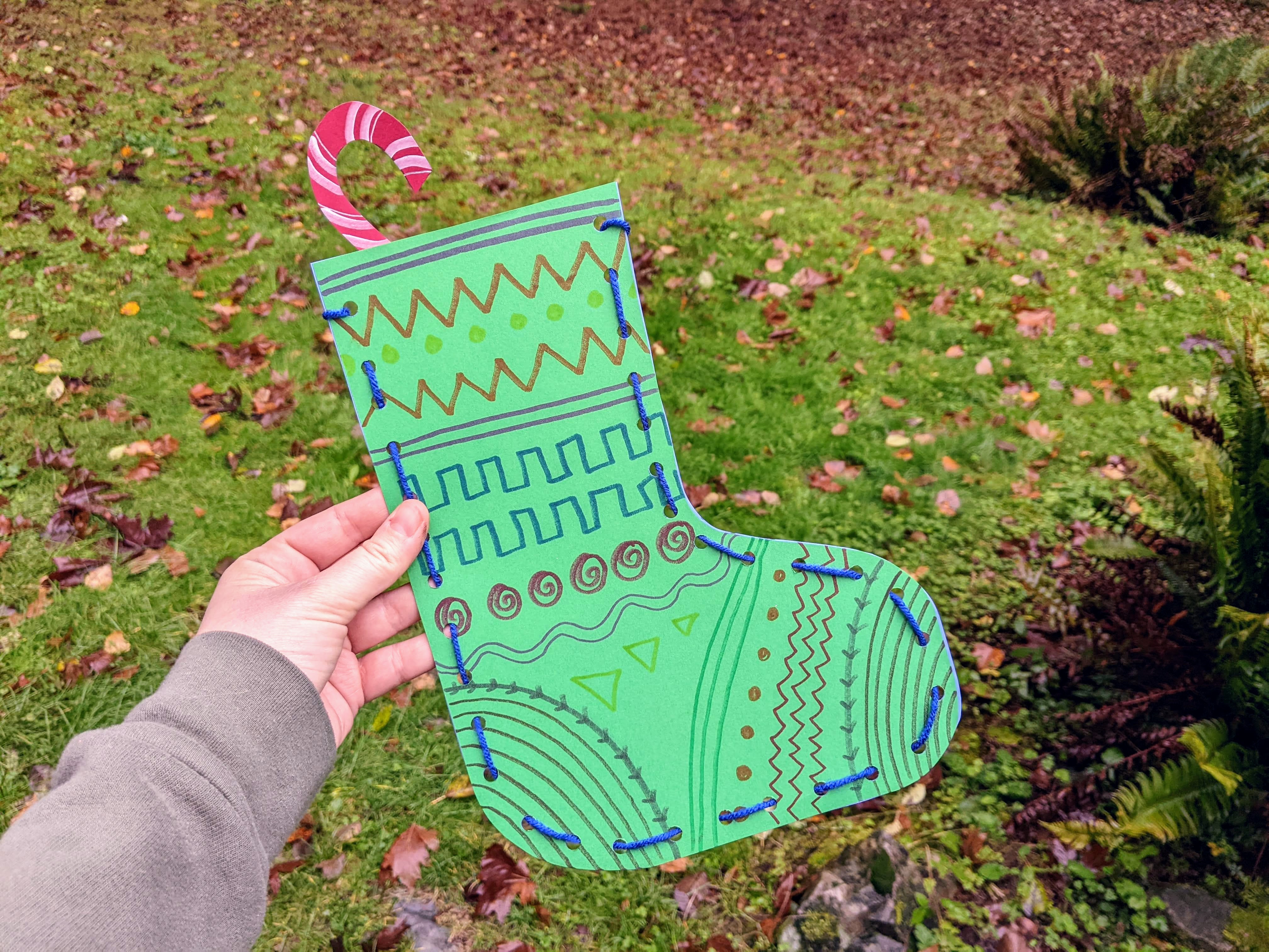 How to Make a Paper Winter Stocking