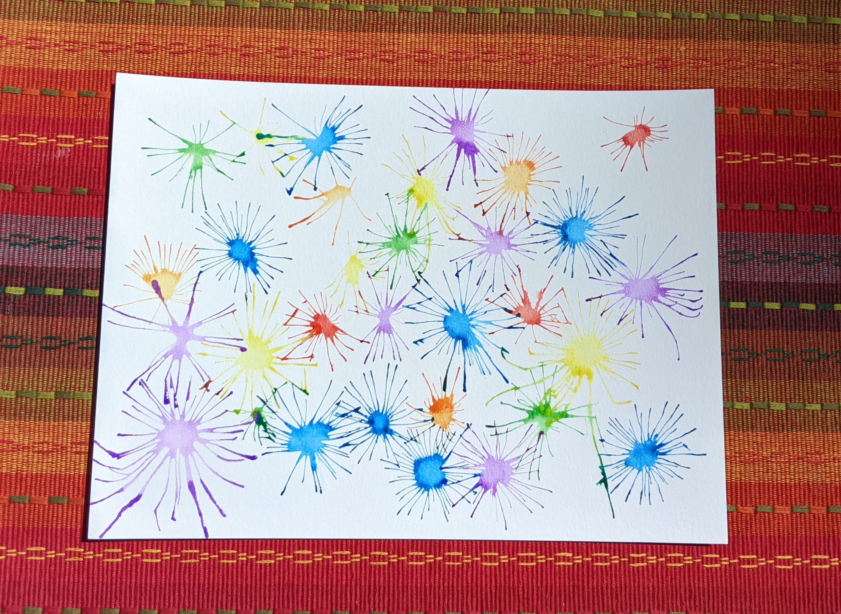 Blow Painting with Straws