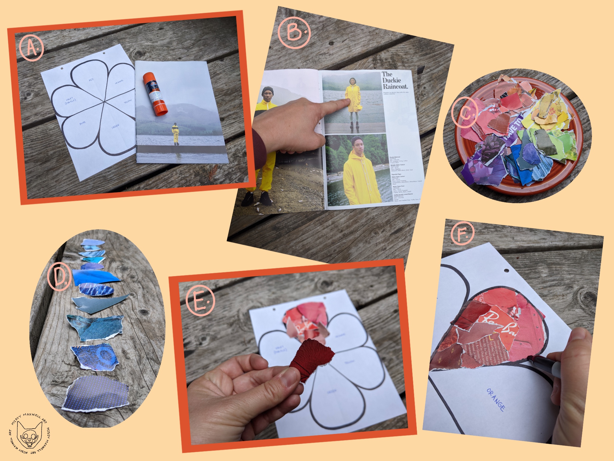 Color Wheel Flower Art