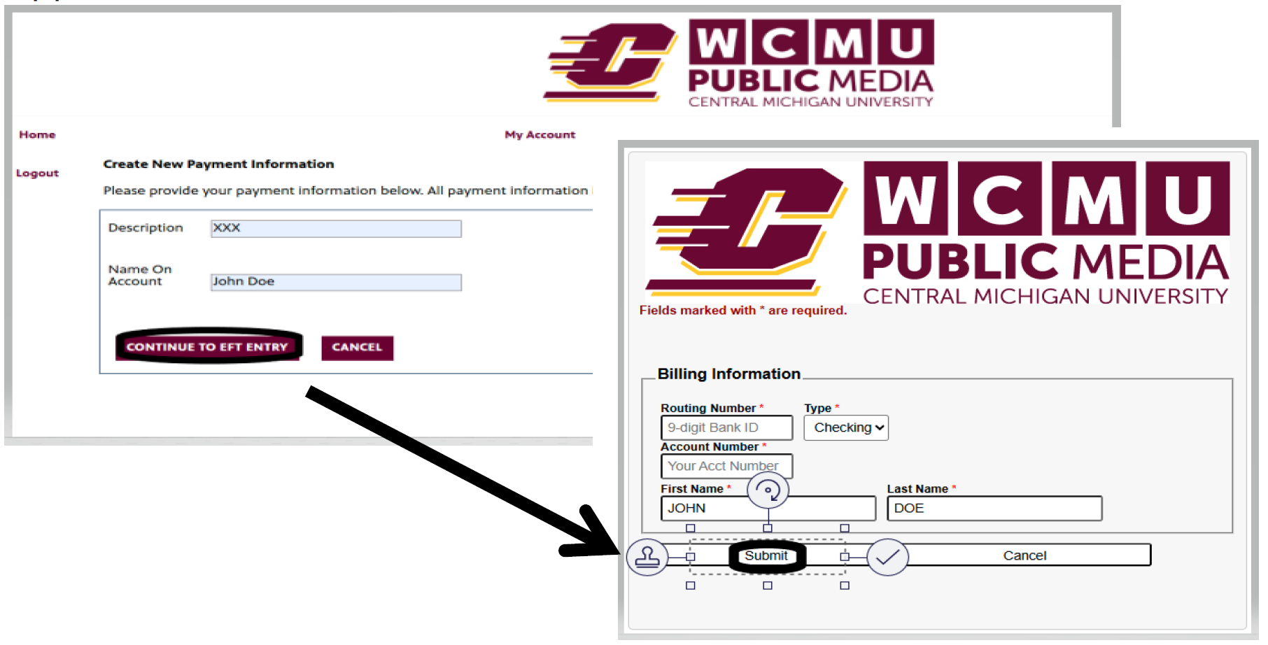 WCMU Public Media Account Setup and Maintenance